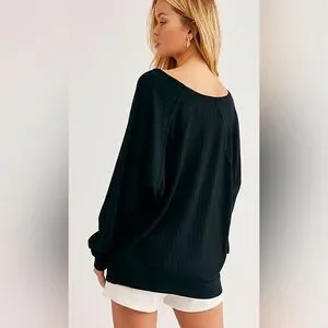 Free People | Tops | Nwt Free People Santa Clara Thermal Long Sleeve ...
